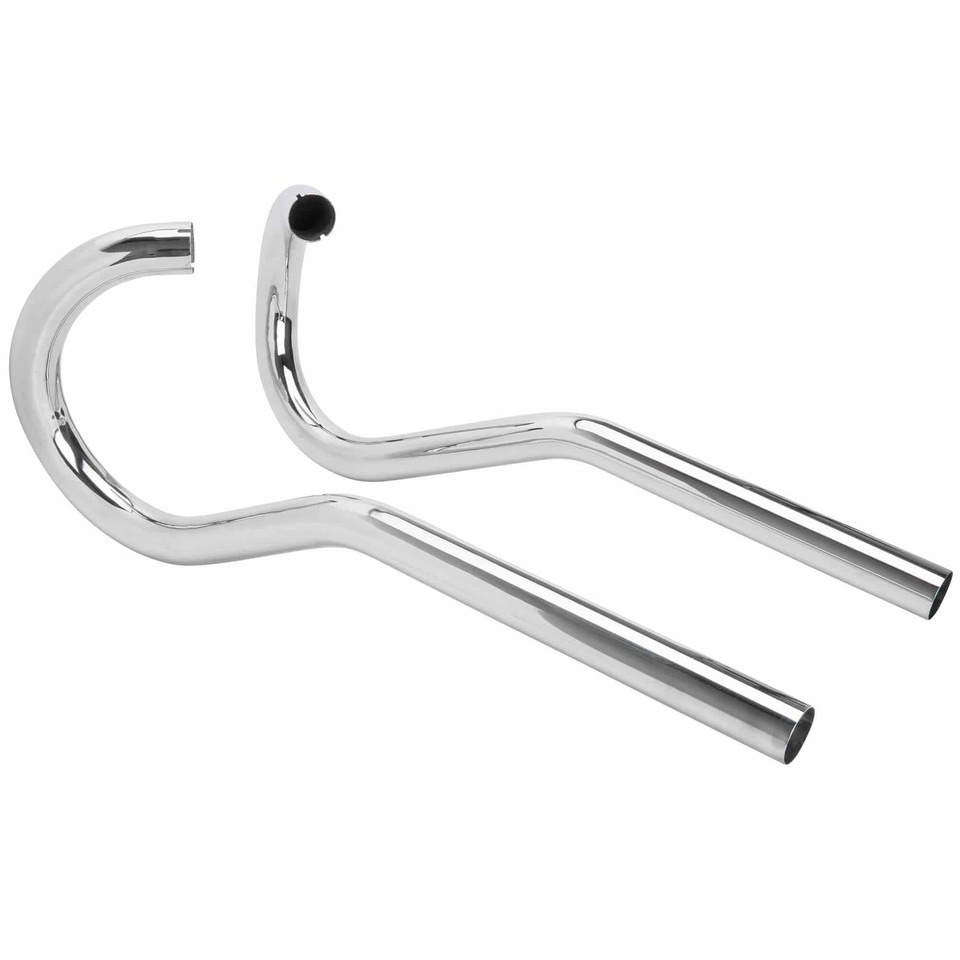 Ram's Horn High Level Exhaust Pipes Triumph unit preunit UK Made bobber ...
