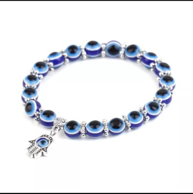 Blue Eyes Bracelet Devil's Eye Beaded Bracelet Health Magnet Helps ...