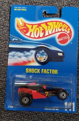 1991 - 1992 Hot Wheels Shock Factor #141 Solid Blue Card 4x4 Toy Story ...