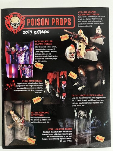 POISON PROPS 2019 CATALOG HAUNTED ATTRACTION/HOUSE PROP CATALOG | eBay