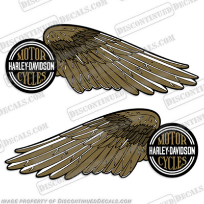 Fits Harley Davidson Fat Boy FXWG Gold / White Gas Tank Decals (Set of ...