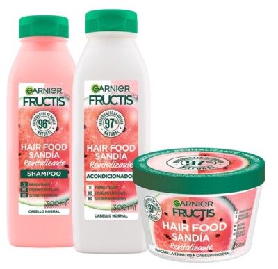 Kit Garnier Fructis Hair Food Sandía Rutina Completa Pelo Normal ...
