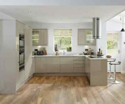 Howdens Discontinued (Bayswater 'Style') Gloss Flint Grey Kitchen Range ...
