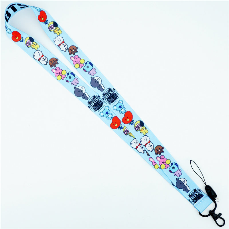 Korea Kpop Boys Lanyard Neck Strap Charms Cell Phone Rope KeyChain ...