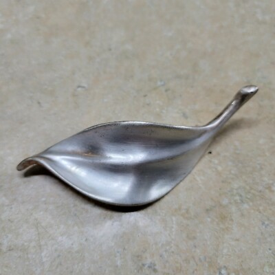 Vintage Stylized Brushed Metal Brooch Pin Signed Louis C Marks (LC) | eBay