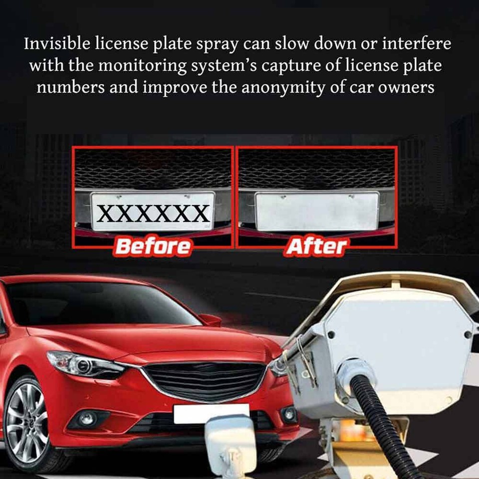 Invisible License Plate Spray 120ml Invisible Guard Spray Car Plate ...