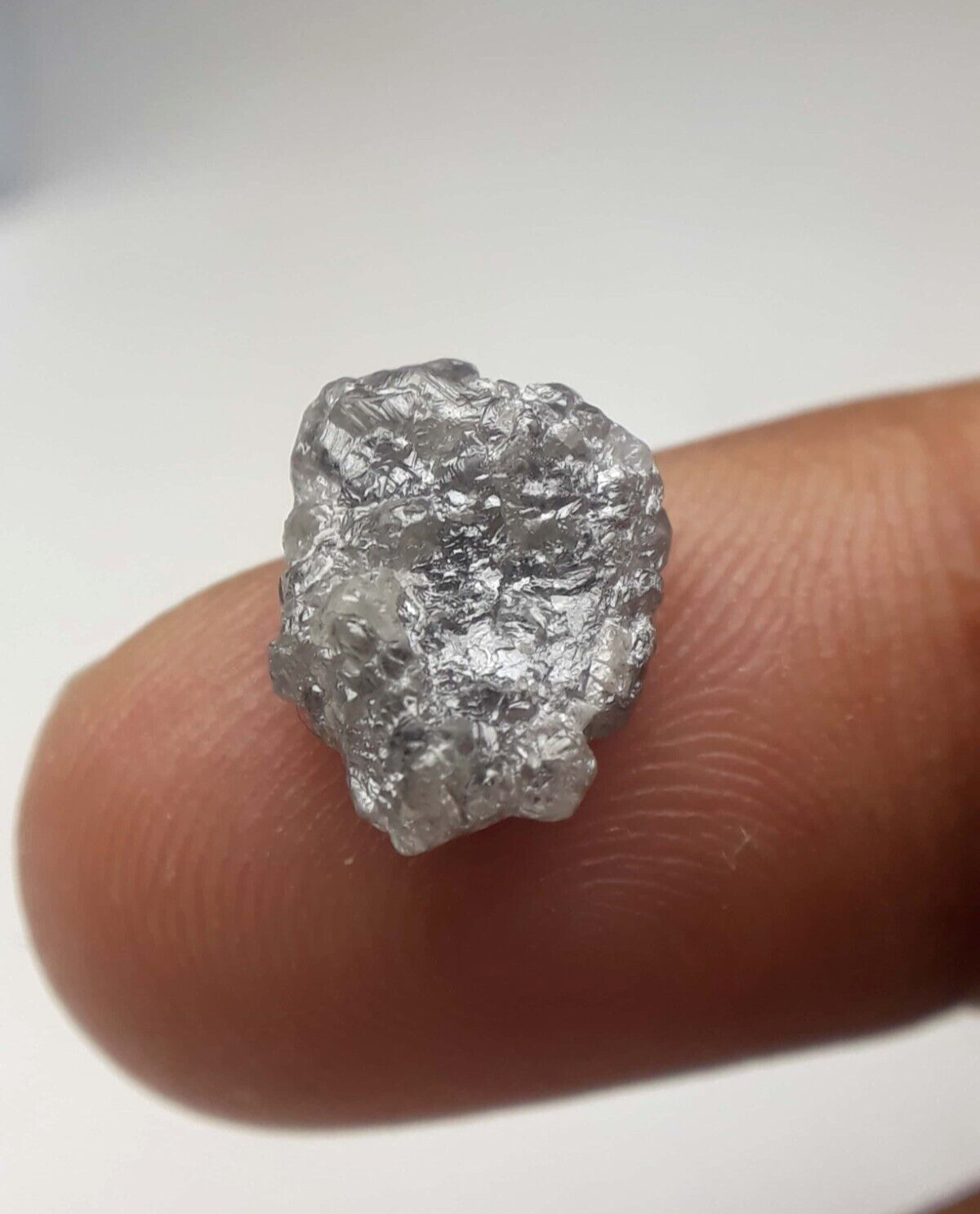 3.45 Ct,Natural Rough Diamond Grey Rough Diamond Uncut Raw Rough ...