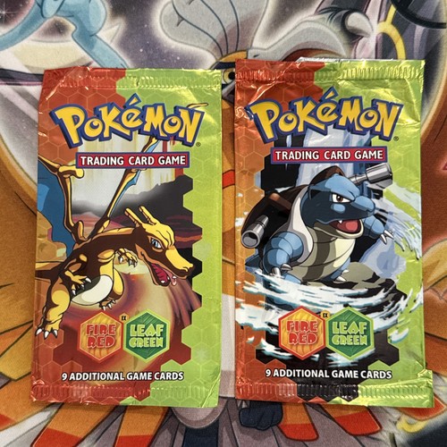 2 Empty EX Fire Red Leaf Green Charizard Blastoise Art Pokemon Card ...