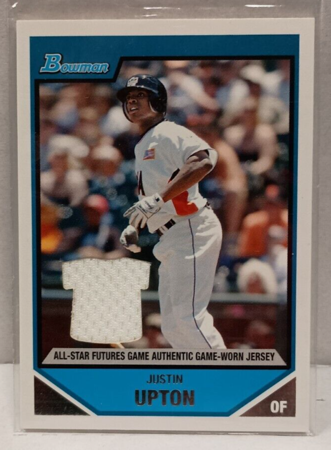 2007 Bowman Draft Picks Justin Upton (#BDPP110) jersey card | eBay