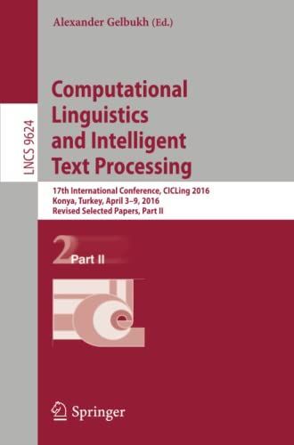 Computational Linguistics and Intelligent Text Processing: 17th | eBay