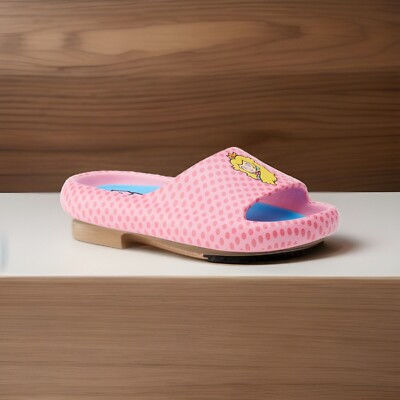 Nintendo Super Mario Womens Princess Peach Slide Sandals Size 9 Pink ...