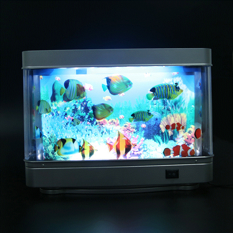 Frutiger Aero Lamp, Frutiger Aero Fish Lamp, Fake Fish Tank Mini ...