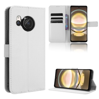 For Sharp Aquos R8 Diamond Texture Leather Phone Case cover shell | eBay