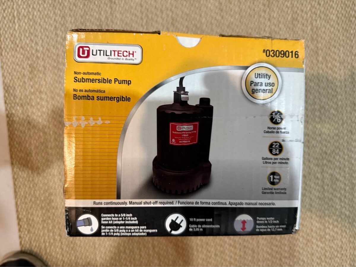 Utilitech Submersible Utility Pump UtiliTech Submersible Sump Pump.