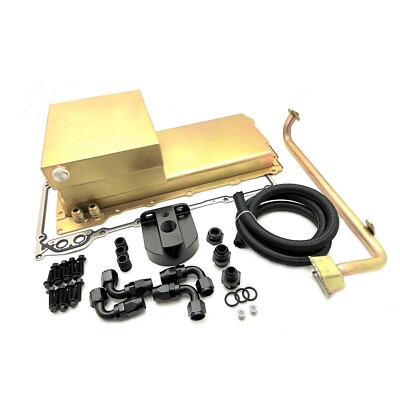 GM LS Swap Oil Pan Kit w/Remote Oil Filter Steel Race Low Profile Truck ...