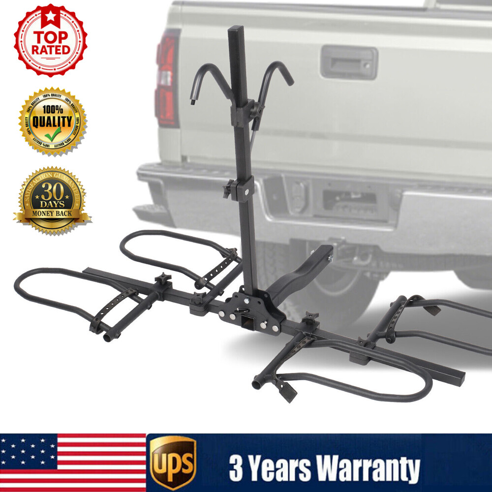 New Heavy Duty 2 Bike Bicycle 2" Hitch Mount Carrier Platform Rack Car ...