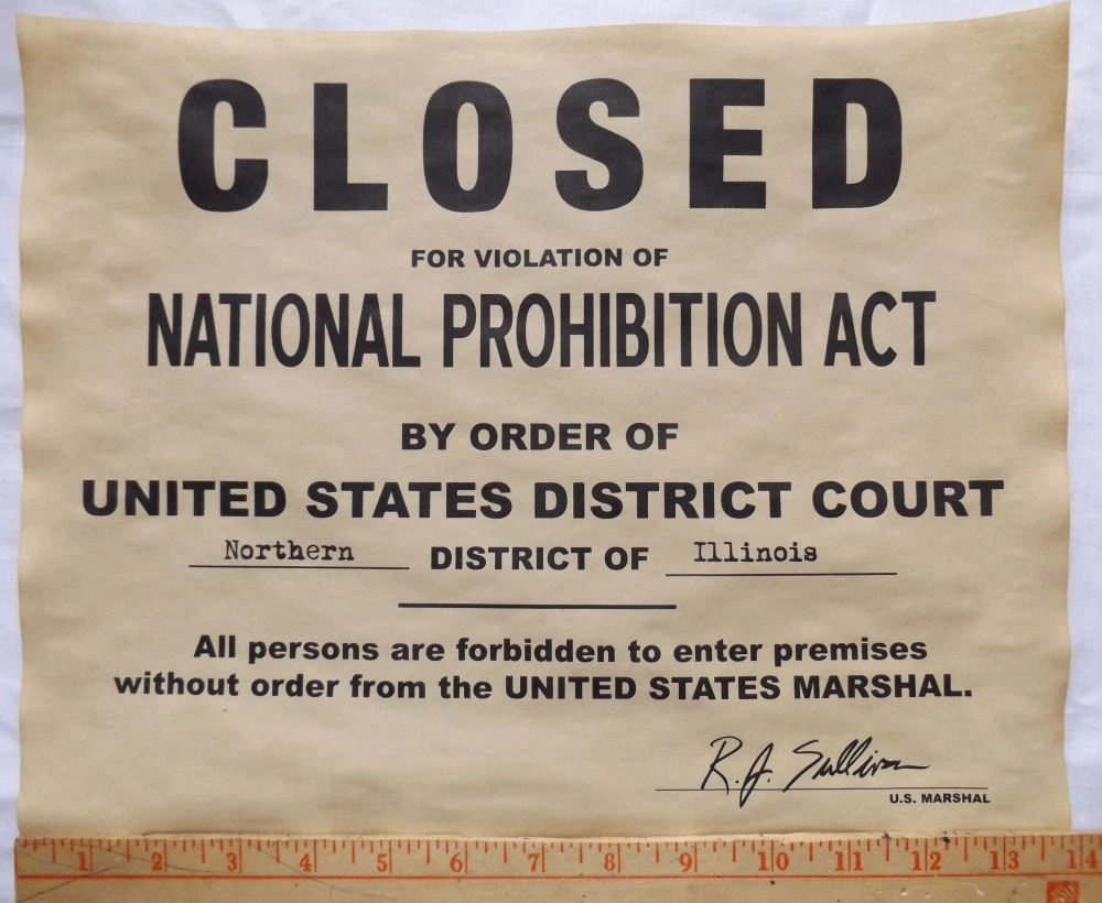1920 Prohibition Poster