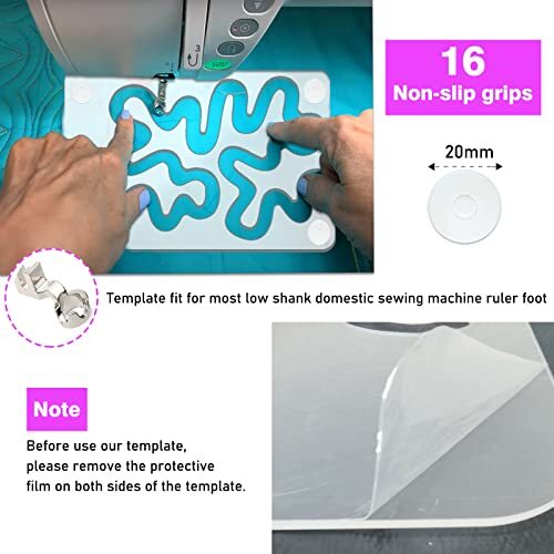 3Pcs Freemotion Quilting Rulers and Templates Set Quilting Templates ...