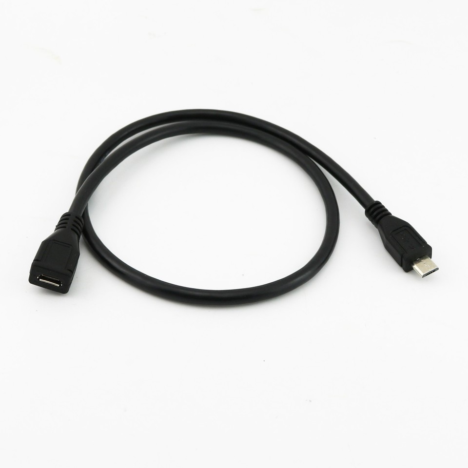 1x Micro USB Male to Micro Female Charging Data Extension Cable Cord ...