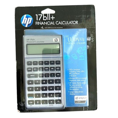 HP 17BII+ Financial Calculator Silver Brand New 808736628204| eBay