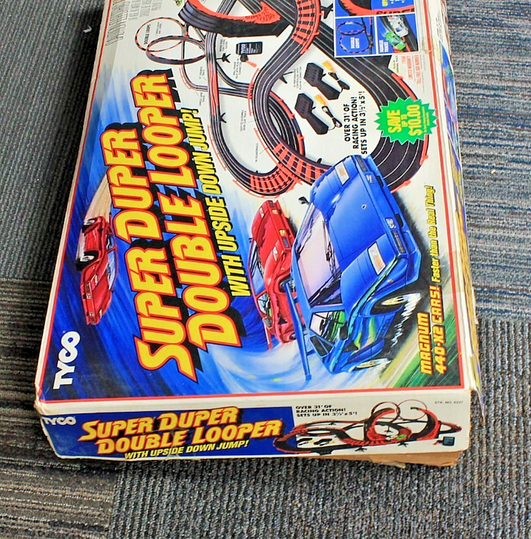 Tyco Slot Car Super Duper Double Looper Lamborghini Race Set Magnum 440 ...