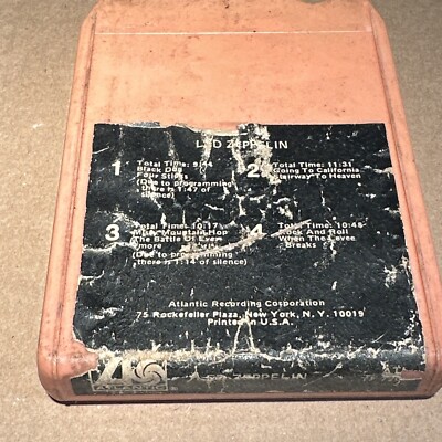 Led Zeppelin Atlantic Recording , 8 Track Tape 7208 Pink | eBay
