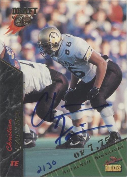 1995 Signature Rookies - Christian Fauria #29 Signatures /7750 (AU, RC ...