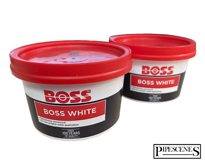 Pack of 2 - BOSS WHITE Pipe Jointing Compound for Non-Potable Water ...
