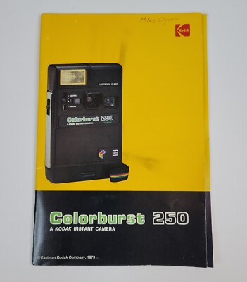 Kodak Colorburst 250 Instant Camera Manual ONLY | eBay
