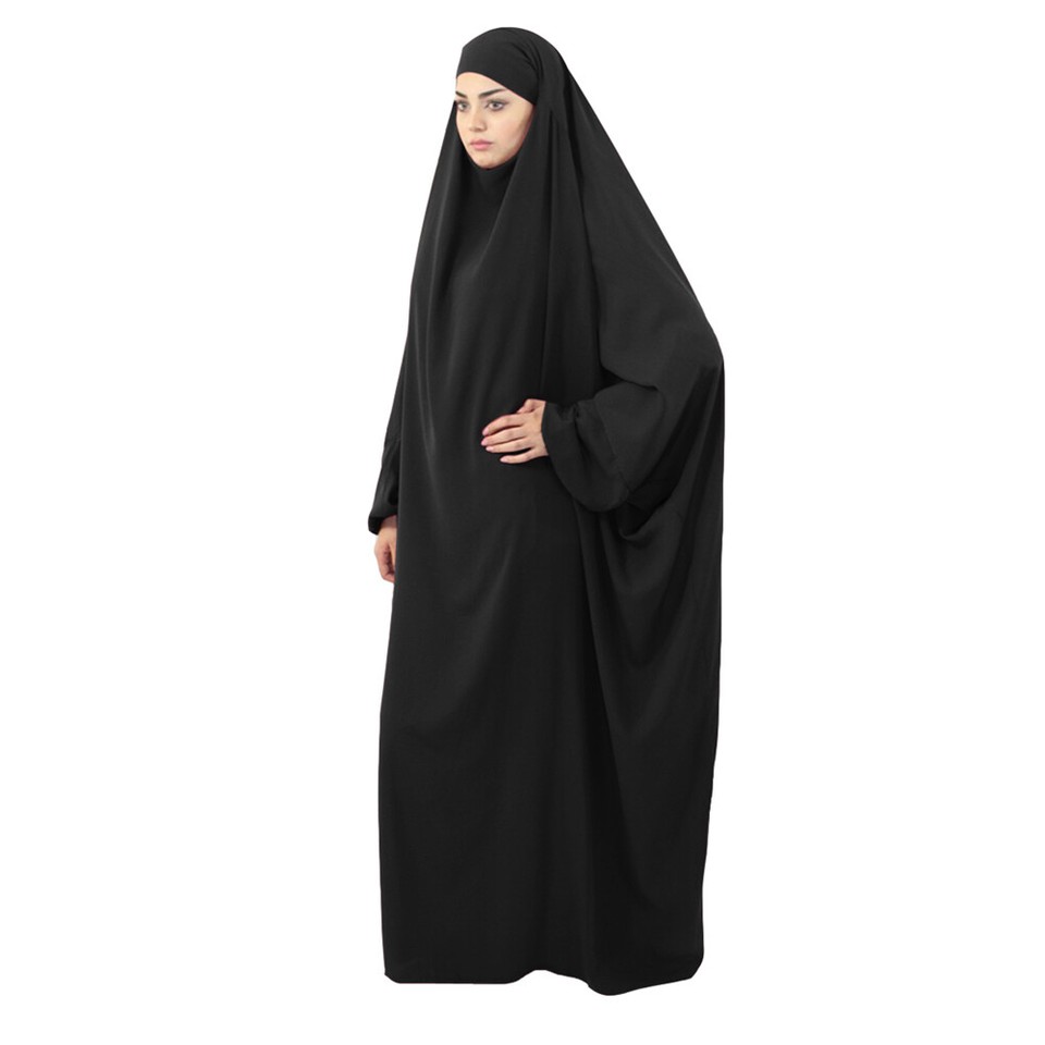 One Size Overhead Burqa Kaftan Robe Muslim Women Long Dress Islamic ...