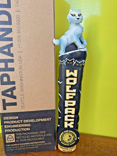 Midnight Sun WOLF Pack BEER Tap Handle 12" ANCHORAGE ALASKA Brewery KEG ...