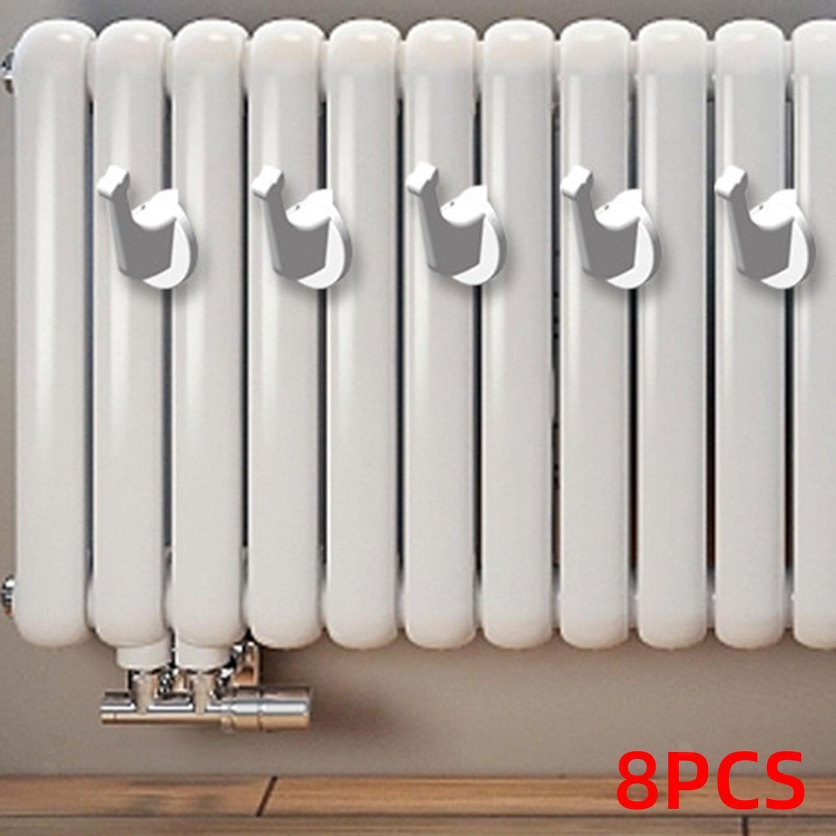 Chrome Radiator Hooks 6pcs Round Radiator Hooks, Over Radiator Towel ...