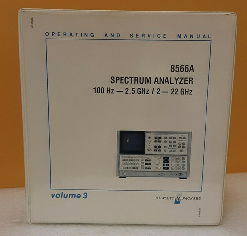 HP/Agilent 8566A 08566-90006 Spectrum Analyzer Operating + Service ...
