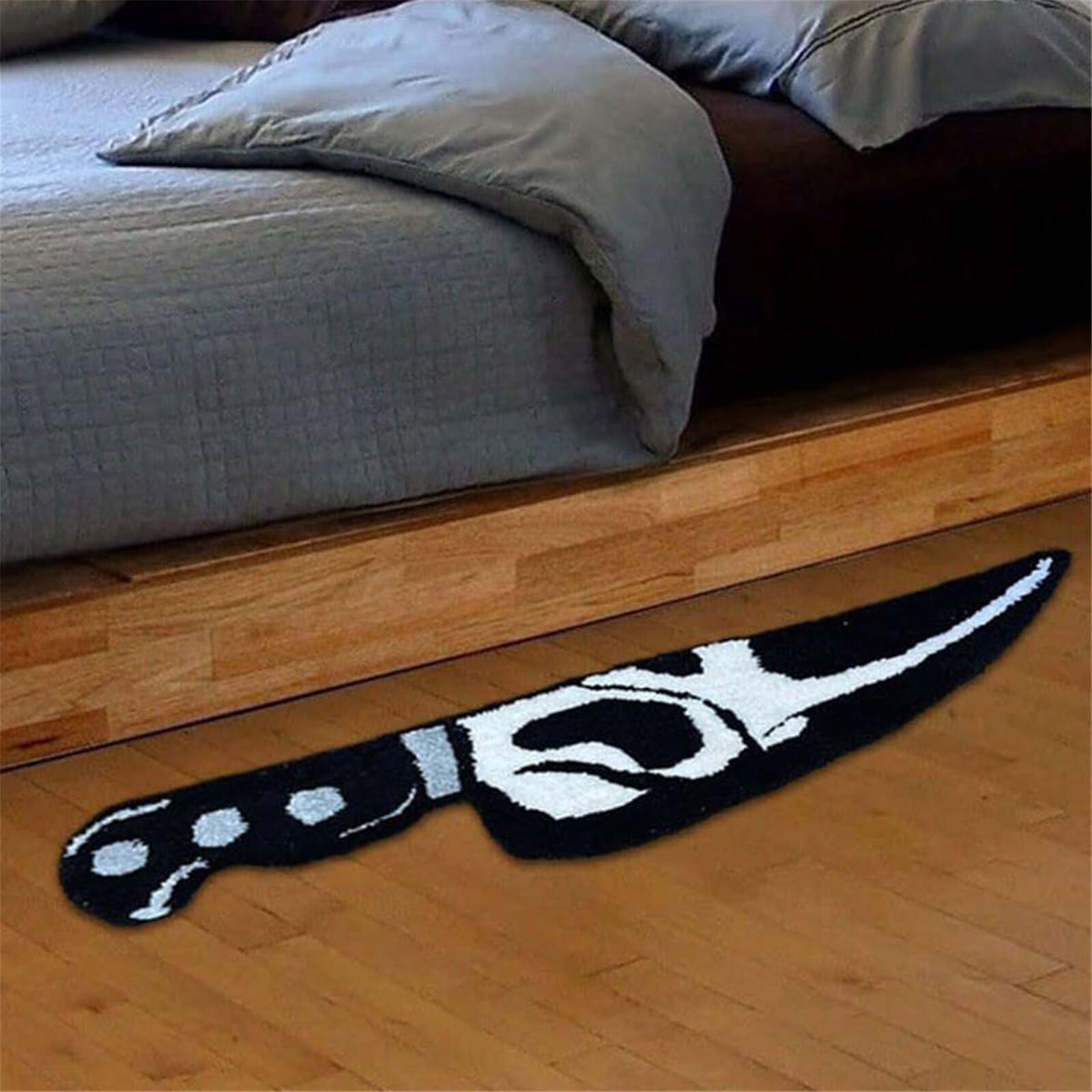 Skull Knife Carpet Horror Scary Scream Bedside Rug Wear Resistant ...