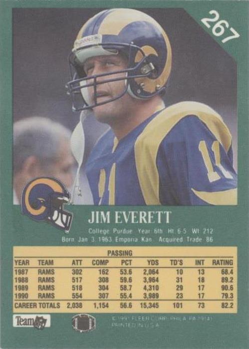 1991 Fleer Jim Everett #267 for sale | eBay