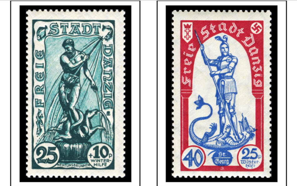 COLOR PRINTED DANZIG / GDANSK 1920-1939 STAMP ALBUM PAGES (45 ...
