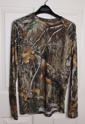 Realtree Men’s Camouflage Hunting Long Sleeve T-Shirt Size Small (19X27 ...