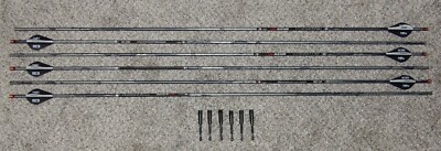 6 New Easton Axis FMJ 4mm Injexion 400 Spine 4mm Arrows- 9.8 GPI- Cut ...