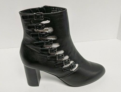 David Tate Mood Ankle Booties, Black Leather, Women's 7 Extra Wide | eBay