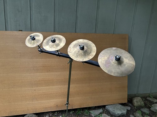 Vintage Pearl Graduated Bell Cymbals Percussion Drums Flanged | eBay