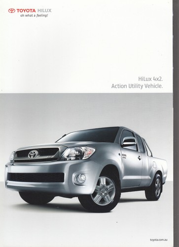 2009 TOYOTA AN10 HILUX 4x2 Australian 6p Brochure Sungle Double Xtra Cab SR SR5 | eBay Australia