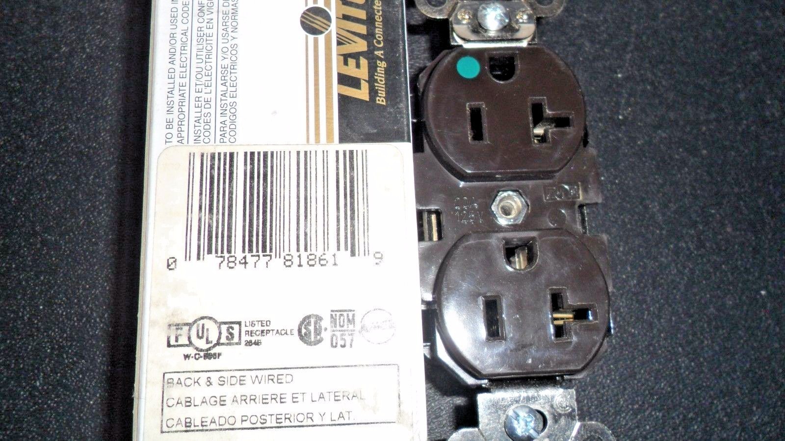 Leviton Brown HOSPITAL ISO GROUND Receptacle Duplex Outlet 20A Bulk ...
