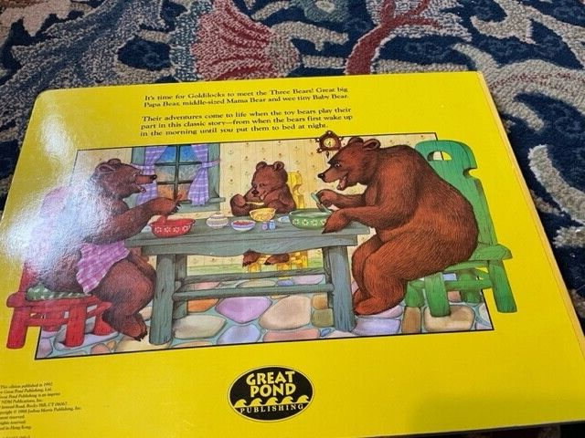 Vintage GOLDILOCKS AND THE THREE BEARS By Jane Resnick - Hardcover with ...