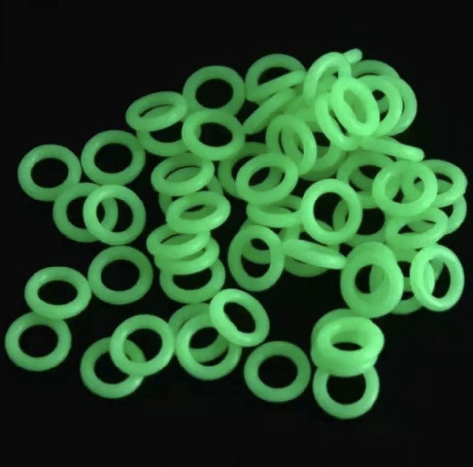 Glow In The Dark O Rings 15mm Bars Bite Alarm Carp Fishing Tackle Rods ...