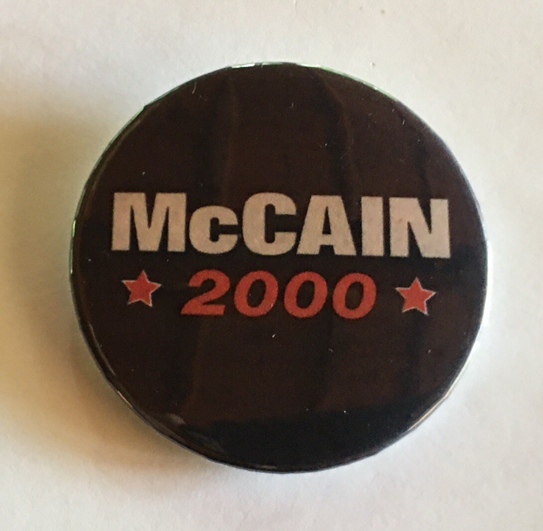 John McCain 2000 Presidential Political Button Vintage 2 1/4” ExNrMt | eBay