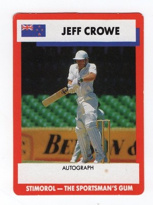 Scanlens (Stimorol) Ashes Cricket Series 1990/1991 #69 Jeff Crowe (NZ ...