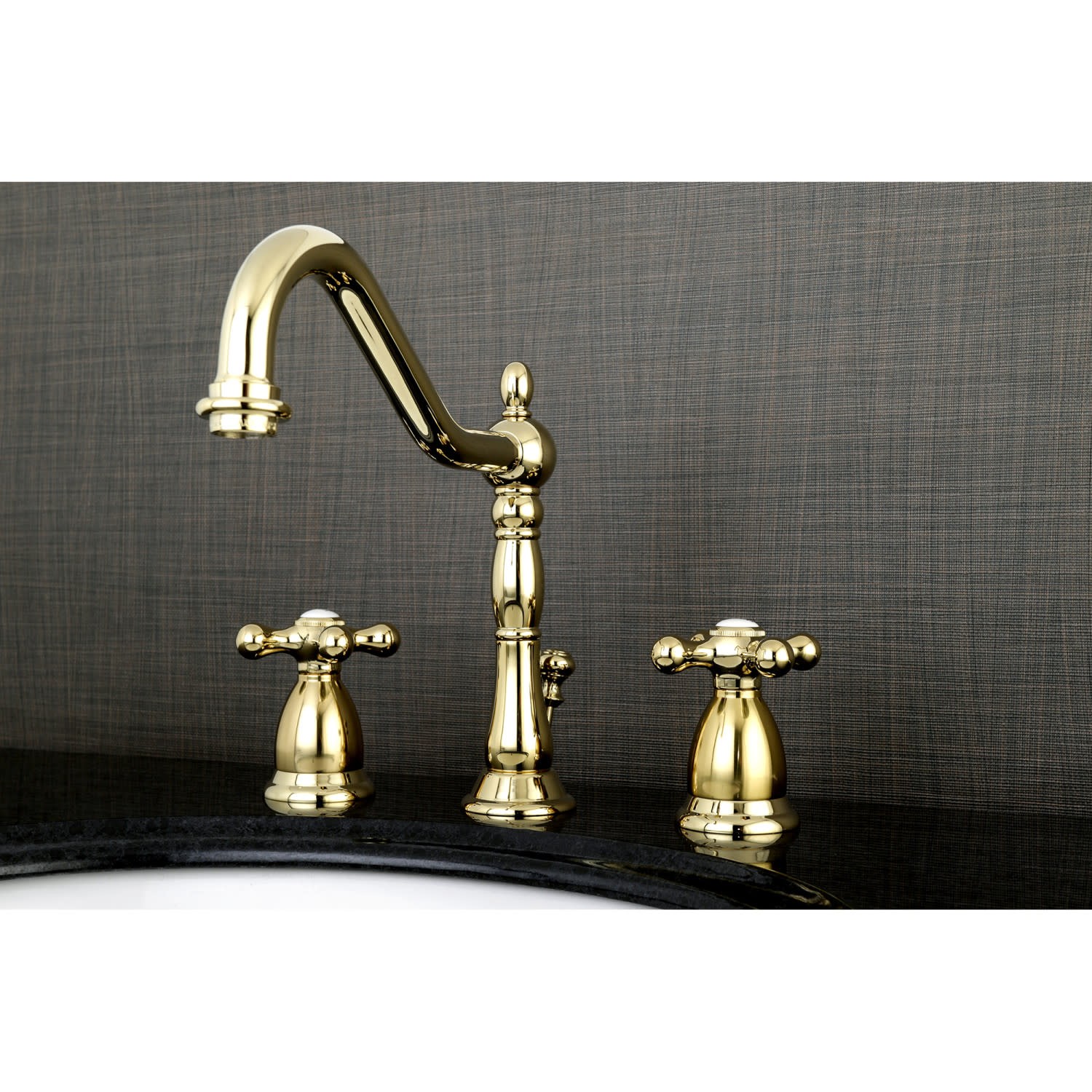 Kingston Brass KS1998AX Heritage Widespread Lavatory Faucet With Handle ...