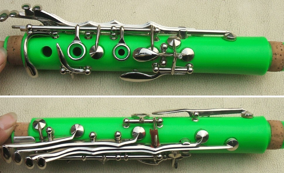 Funion Green Bb Clarinet Set 17 Keys Colorful Body Nickel Plated Keys ...