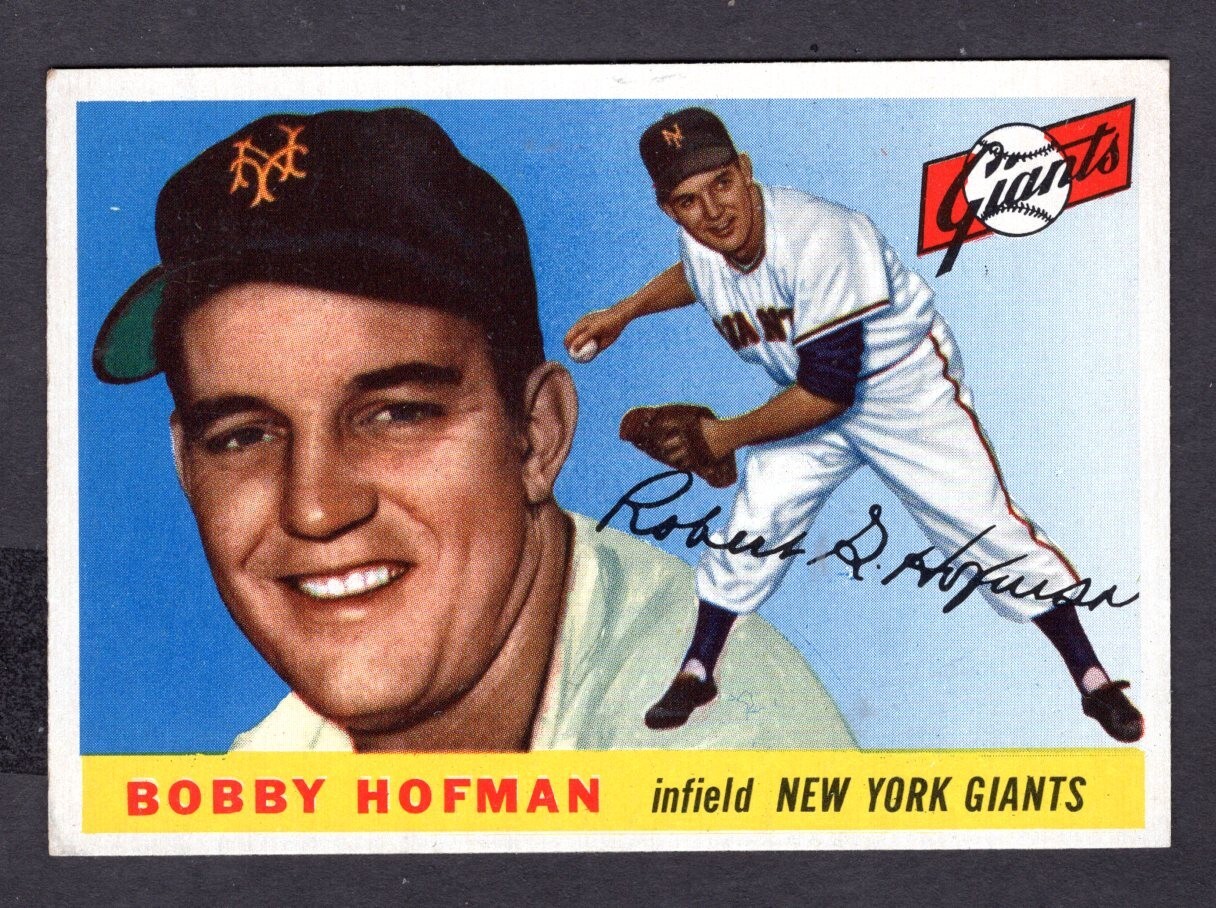 1955 TOPPS BOBBY HOFFMAN CARD NO:17 NEAR MINT CONDITION | eBay