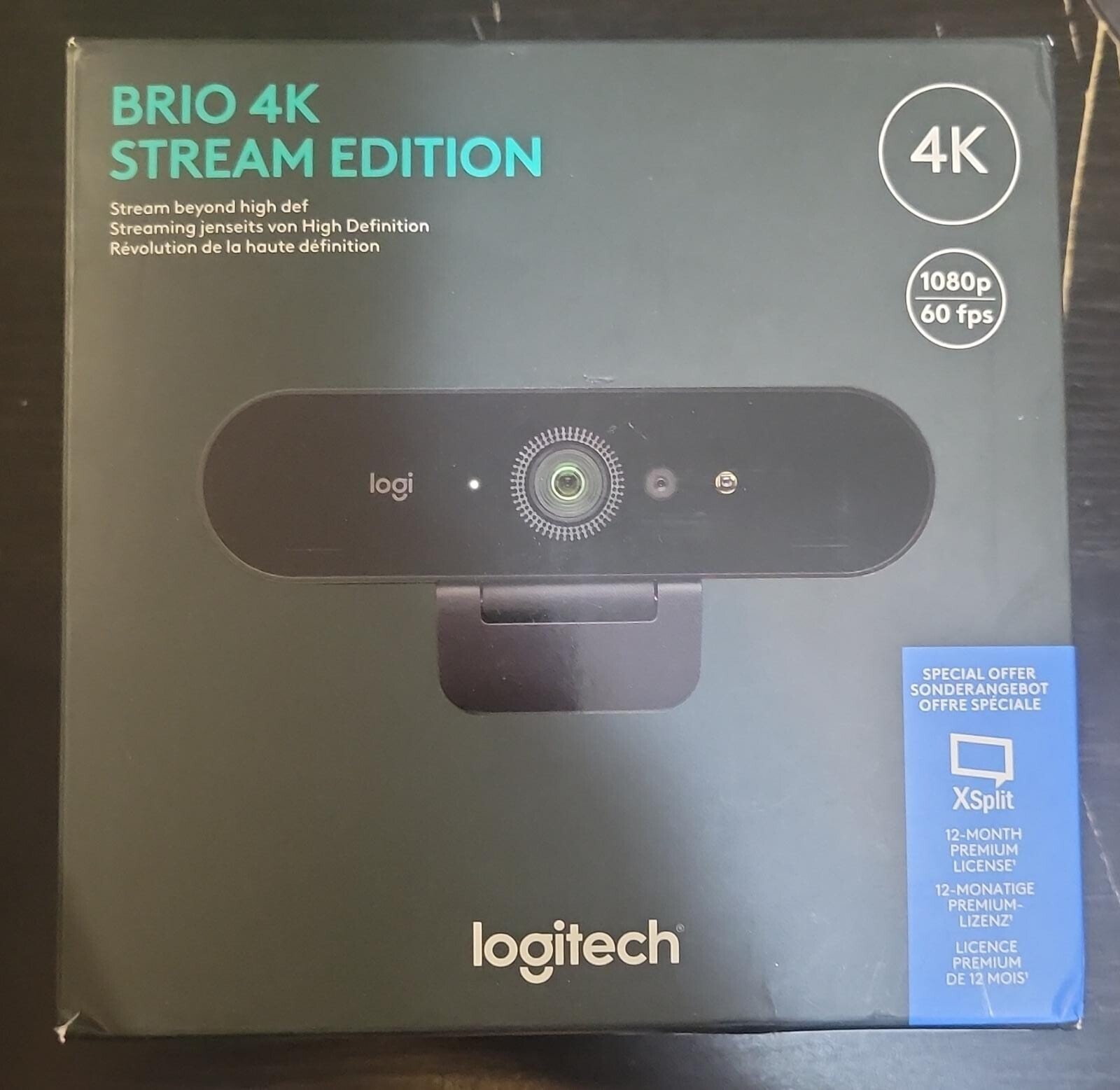 LOGITECH 4K ULTRA HD PRO BRIO VIDEO CONFERENCING WEBCAM 5X ZOOM NEW ...